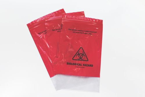 Red Specimen Bag: 160x200(+240)x45um (2000pcs) - 30% OFF | Selseal Pak ...