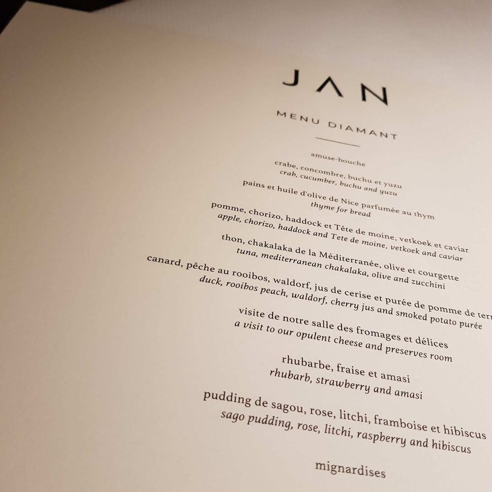 Restaurant Jan à Nice, mon avis