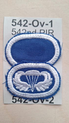 TYPE 1-2 of 2 Variants - 542nd PIR Jump Wing/Glider Wing Oval | extremerelichunters