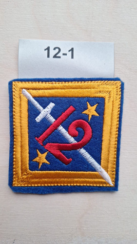 TYPE 1-3 of 3 Variants - 12th Infantry Division Shoulder Patches ...