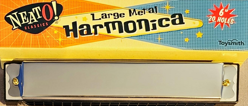 Neato! Large 6" Metal Harmonica with Case | ValleyHistory