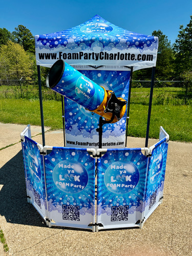 FPS Professional Foam Cannon with Tent Canopy Setup | Foam Party Solutions