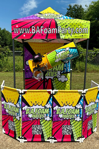 FPS Professional Electronic Foam Cannon with Canopy Tent Setup