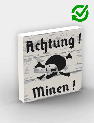 "Achtung! Minen!" Sign | Valiantbricks