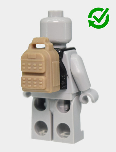 Tactical Backpack (Dark Tan) | Valiantbricks