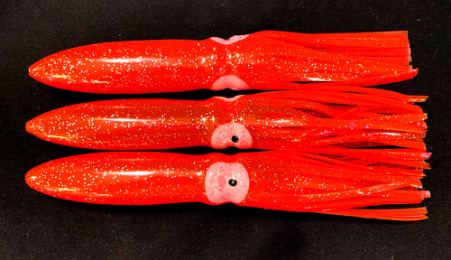 6" Red Fire Bulb Squid | Sterling Tackle