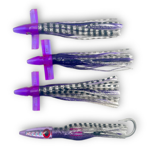 Sm. Purple-Black Triple Bird Chain | Sterling Tackle