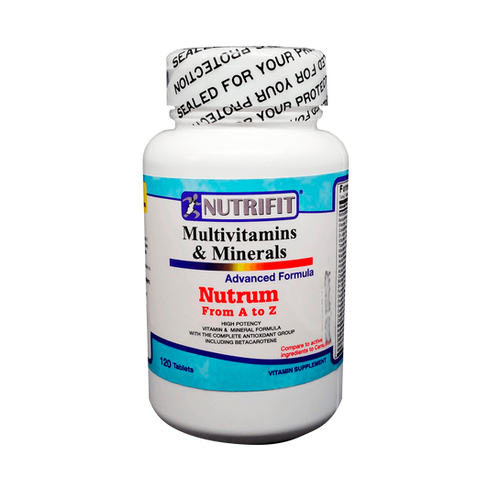 Multivitamins & Minerals Nutrum From A to Z Nutrifit x 120 cápsulas.png | Centro Naturista