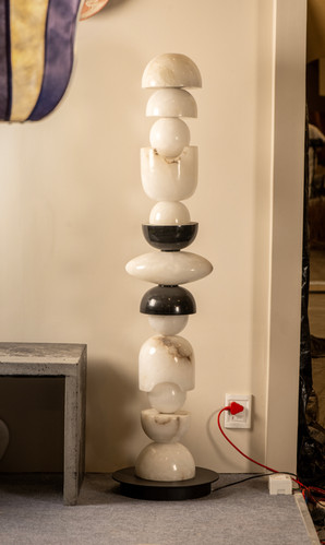 Moon Alabaster Totem | LengthBreadthHeight