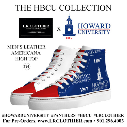 HOWARD - HBCU LOGO AMERICANA HIGH TOP | L.R. CLOTHIER