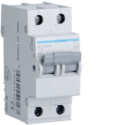 Hager 2P MCB 6A-63A C Cuve 6kA | 彩星電業
