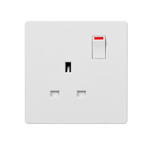 MK Aria 白 13A單蘇有掣 插座 | 彩星電業