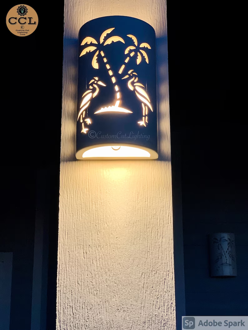 Custom Cut Lighting | Outdoor Wall Sconces | New Mexico, USA