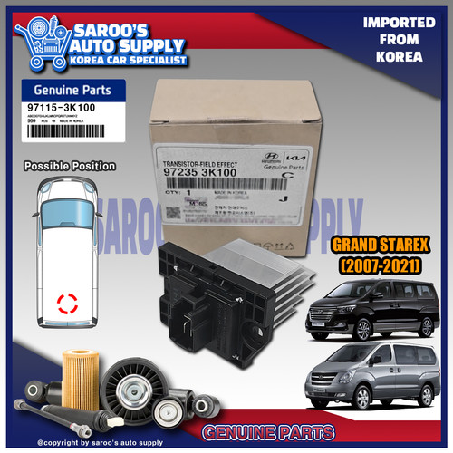 [REAR] Blower Fan Resistor/Grand Starex (07-21)/97235-3K100/26000 ...