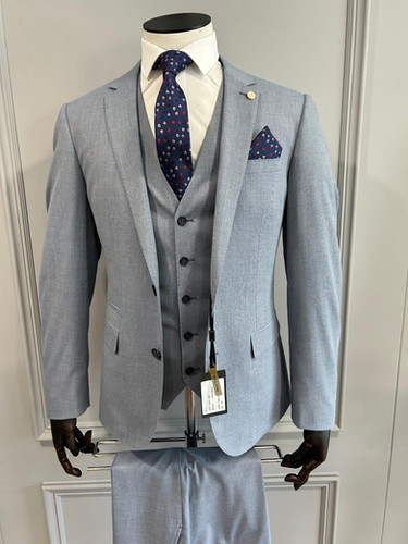 6th Sense Sky Blue Suit | penthousemenswear