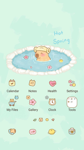 Animated Chilling Time with Cute Capybara in Hot Spring (Video ...