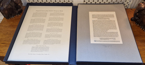 Folio Society. Original Leaves from Famous European Books, London: 1961 ...