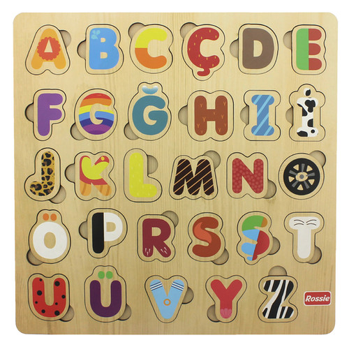 Wooden Turkish Alphabet Puzzle | Rossie