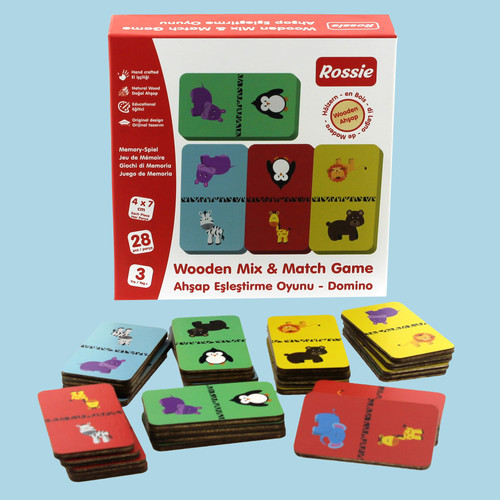 Wooden Mix & Match Game - Domino | Rossie