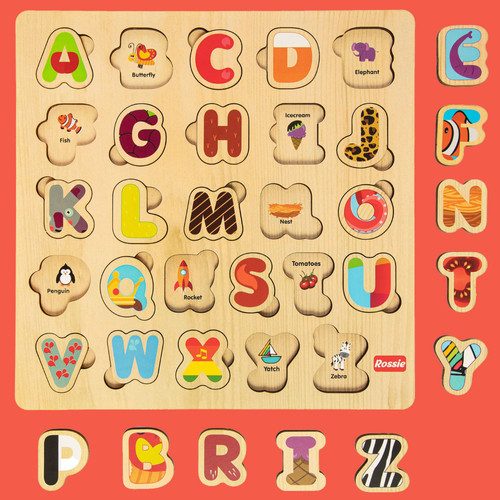 Wooden English Alphabet Puzzle | Rossie