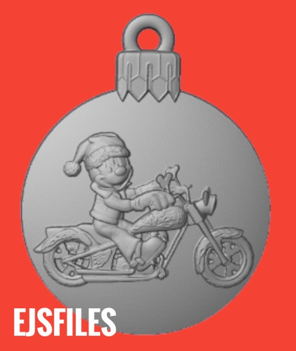 3d stl file Mickey Bike Ornament | Ej's Files