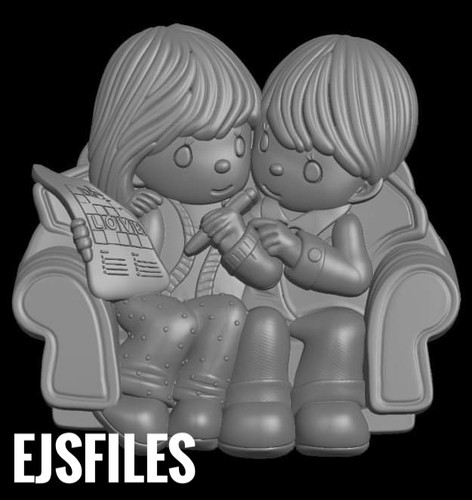 3d stl file Young Couple Couch | Ej's Files