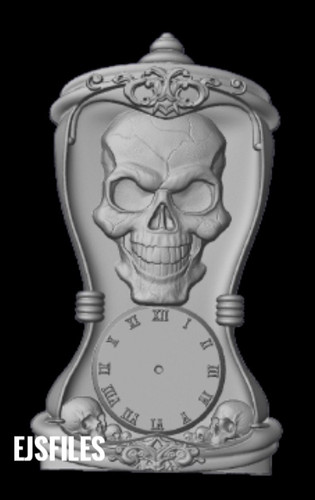 3d stl file Skull Clock | Ej's Files