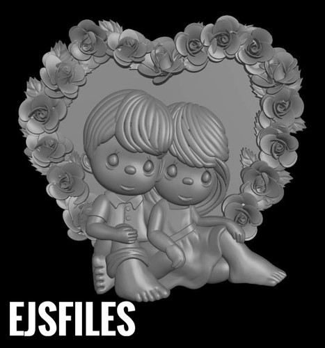 3d stl file Young Love Rose Heart | Ej's Files