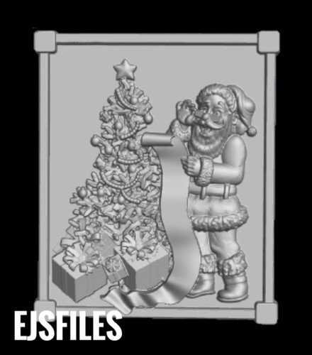 3d stl file Santa Tree Framed | Ej's Files