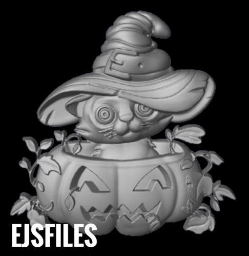 3d stl file Pumpkin Cat | Ej's Files