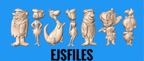 3D STL File Flintstones bulk pack 9 models | Ej's Files