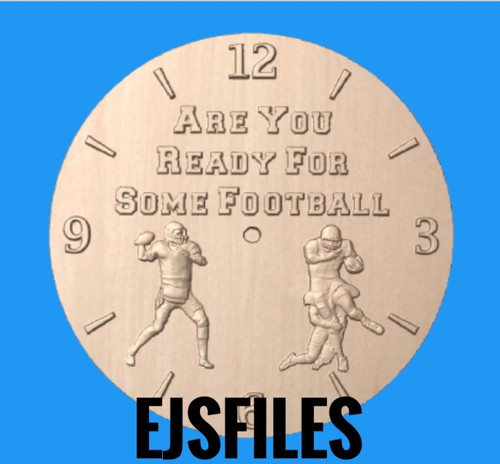 3d stl file Football Clock | Ej's Files