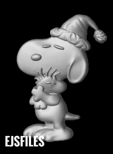 3d stl file Snoopy Christmas | Ej's Files