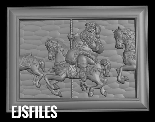 3d stl file Santa Carousel | Ej's Files