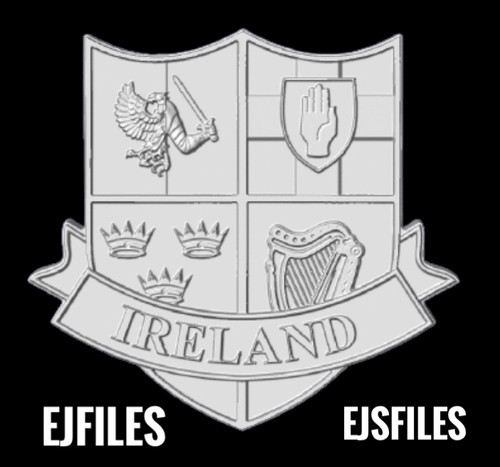 3d stl file Ireland Crest | Ej's Files