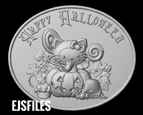 3d stl file Happy Halloween Hello Kitty | Ej's Files