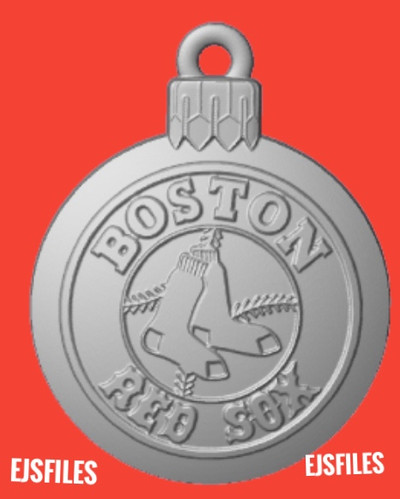 3d stl file Red Sox Ornament | Ej's Files