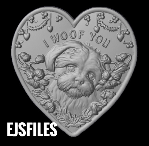 3d stl file Shih Tzu Valentine | Ej's Files