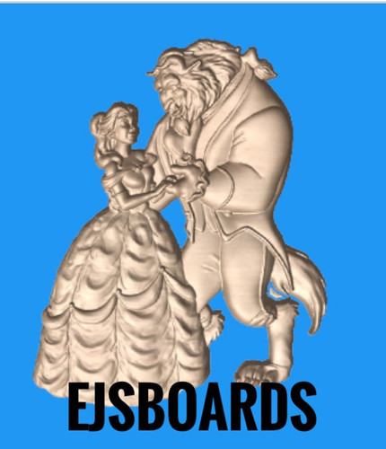 3D stl file Belle and Beast | Ej's Files