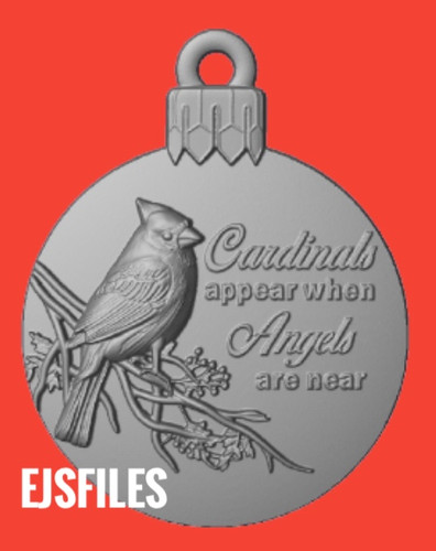 3d stl file Cardinal Angel Ornament | Ej's Files