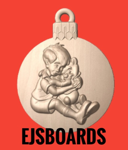 3d stl file Christopher Robin Ornament | Ej's Files