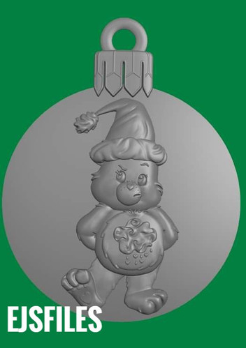 3d stl file Grumpy Bear Ornament | Ej's Files
