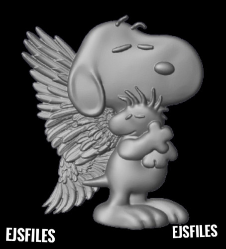 3d stl file Snoopy Angel | Ej's Files