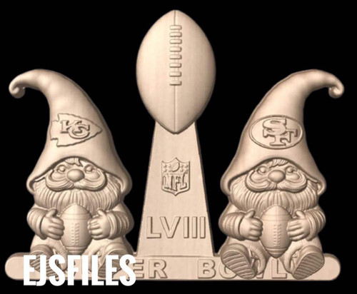 3d stl file SuperBowl Gnomes | Ej's Files