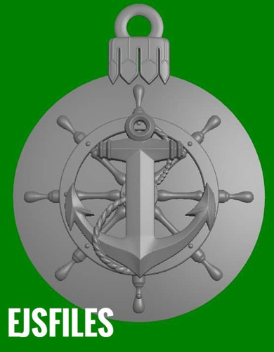 3d stl file Anchor Ornament | Ej's Files
