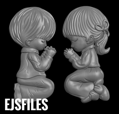 3d stl file Praying Kids 2 files | Ej's Files