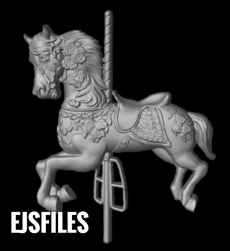 3d stl file Carousel Horse | Ej's Files