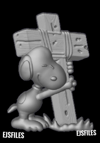 3d stl file Snoopy Cross | Ej's Files