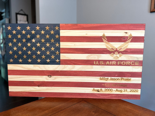 Personalized American Flag | Prater Laser Designs
