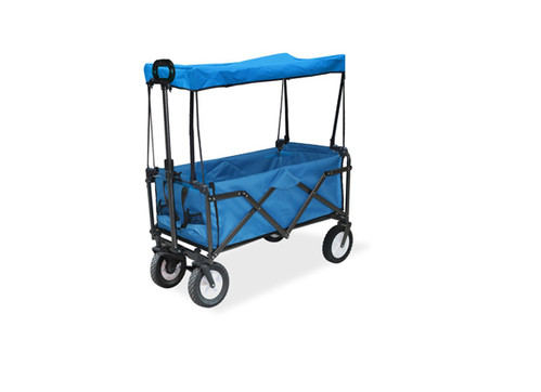 EzyFast folding utility wagon with brakes and canopy | CasualWay